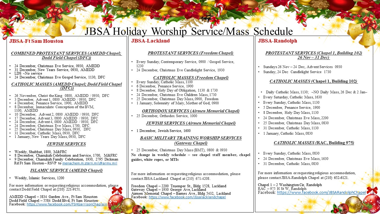 Joint Base San Antonio > Resources > Chaplain Services